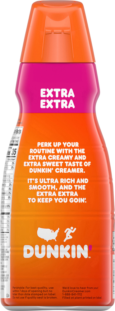 Dunkin' Coffee Creamer, Extra Extra-Planogram-Back