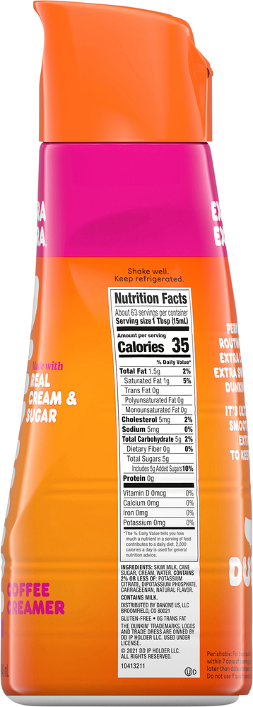 Dunkin' Coffee Creamer, Extra Extra-Planogram-Right
