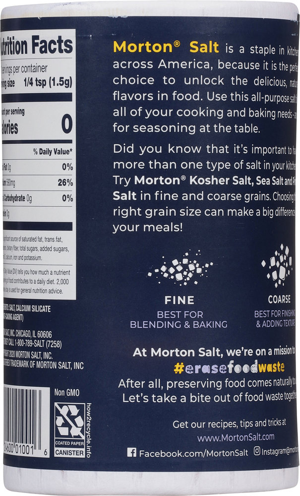 Morton Salt Label Morton Salt Brandclub Morton Iodized Salt,