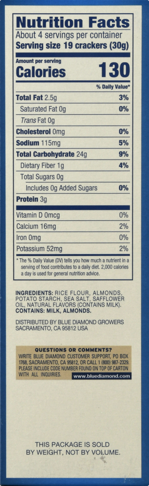 Blue Diamond Nut-Thins Crackers, Almonds-Planogram-Right