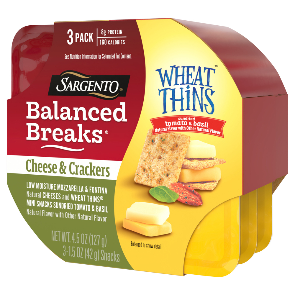 Sargento Balanced Breaks, Cheese & Crackers, Mozzarella & Fontina/Wheat ...
