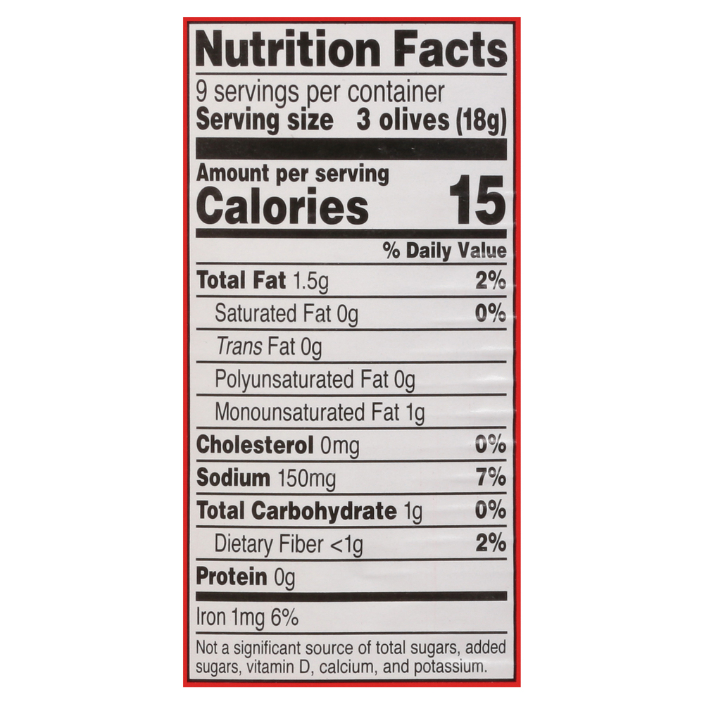 Lindsay Olives, Black Ripe Pitted, Jumbo-Nutrition-Facts