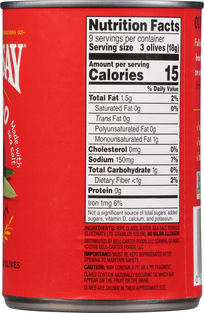 Lindsay Olives, Black Ripe Pitted, Jumbo-Planogram-Right