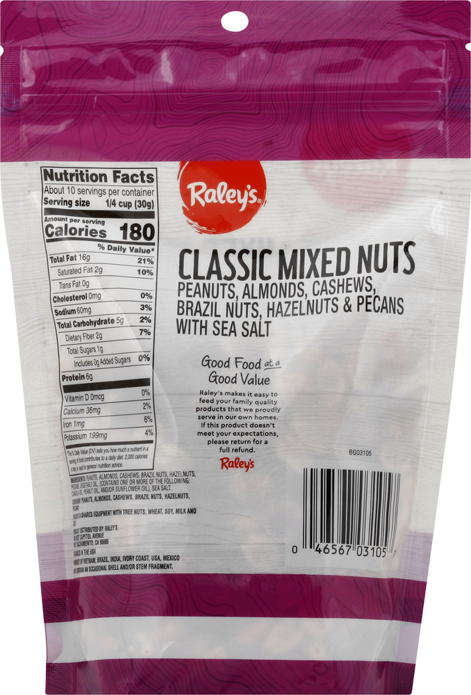 Raley's Classic Mixed Nuts-Planogram-Back