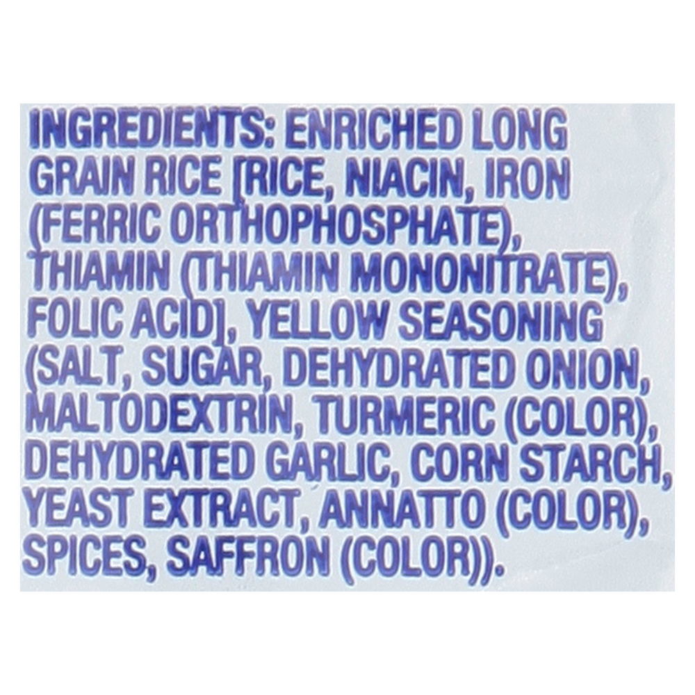 Mahatma Yellow Rice, Seasoned-Ingredients