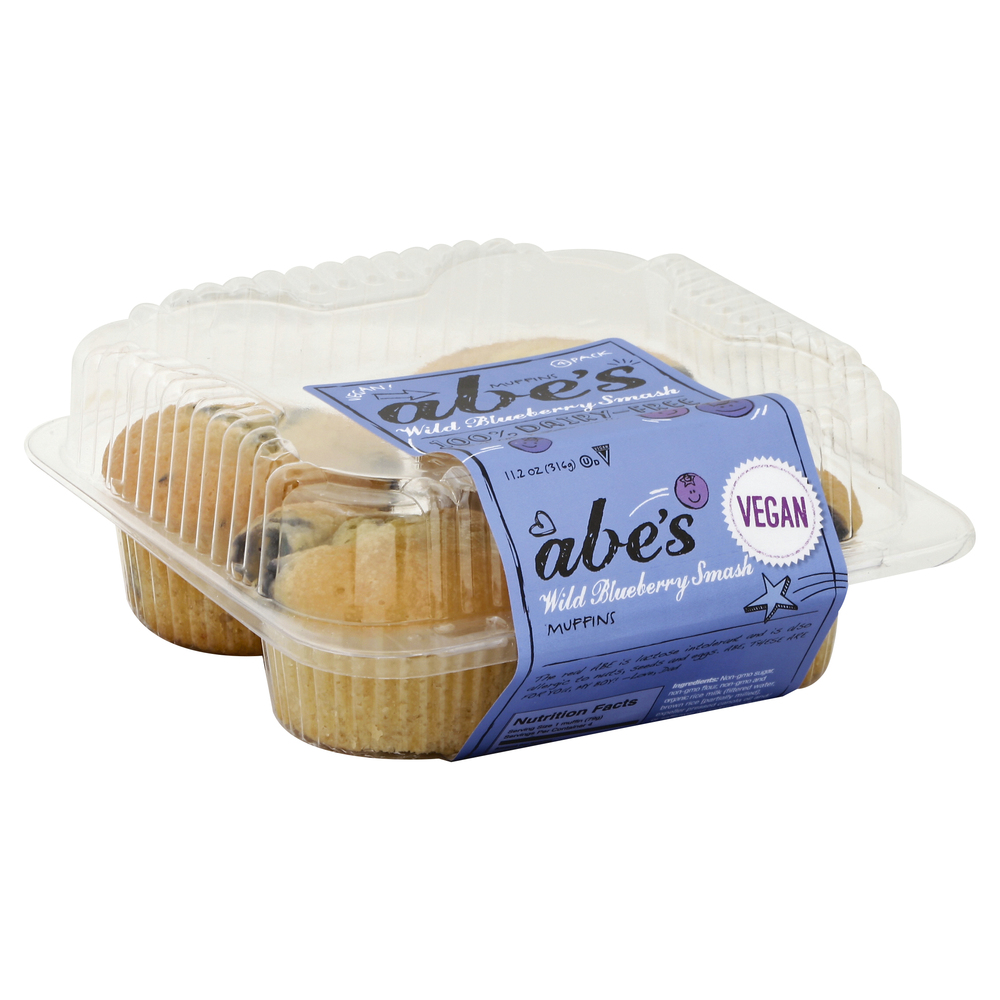 Abes Muffins, Wild Blueberry Smash, 4 Pack-Main