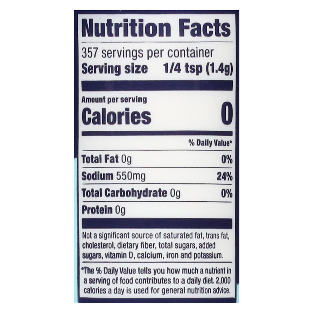 Morton Sea Salt, Fine-Nutrition-Facts