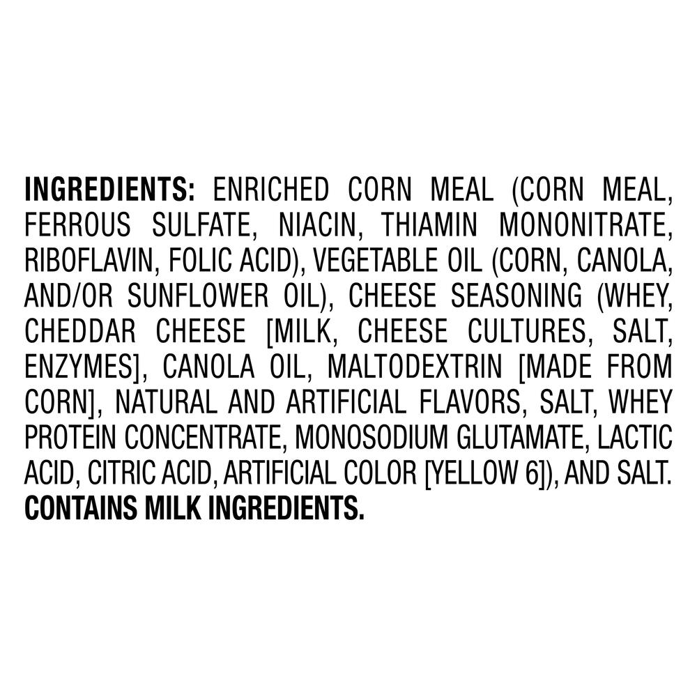 Cheetos Cheese Flavored Snacks, Crunchy, Party Size-Ingredients