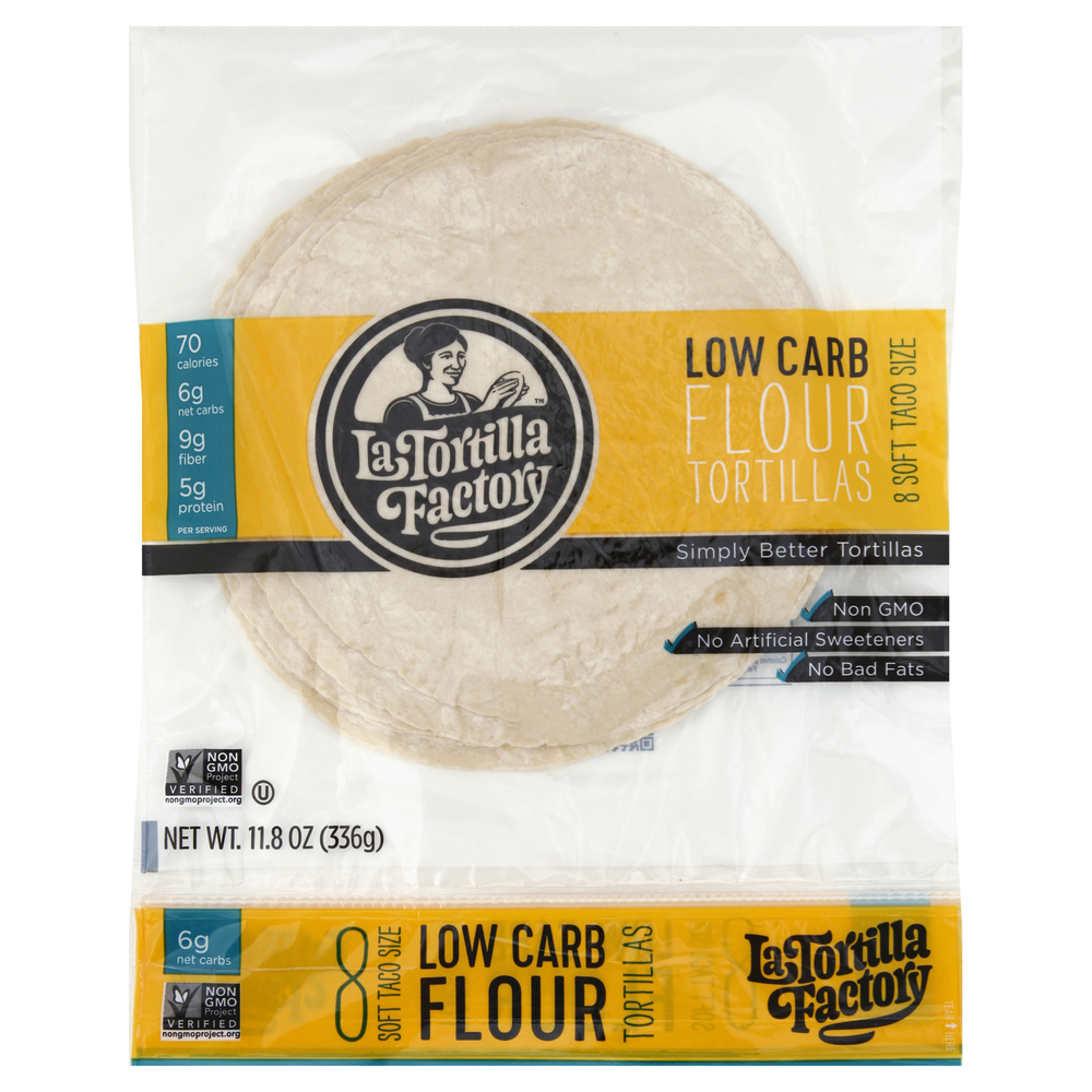 La Tortilla Factory Tortillas, Flour, Low Carb, Soft Taco Size-Main