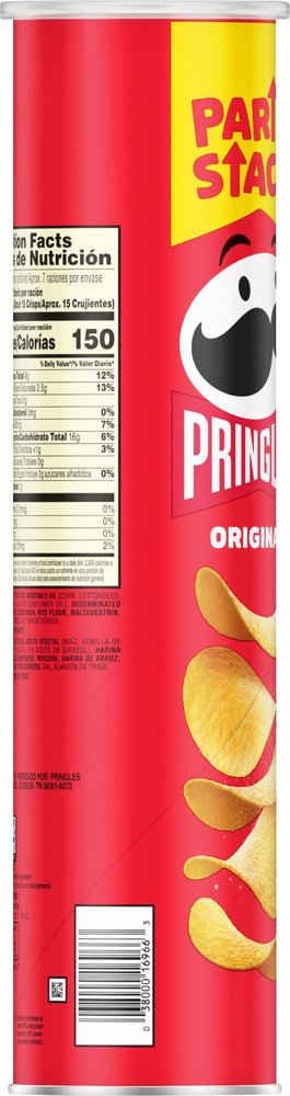 Pringles Potato Crisps, Original, Party Stack-Planogram-Left