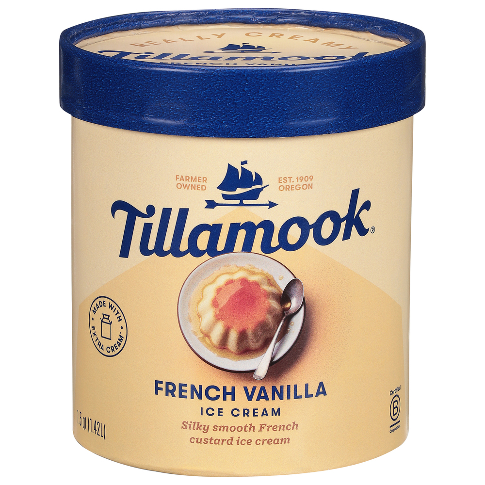Tillamook Ice Cream, French Vanilla-Main