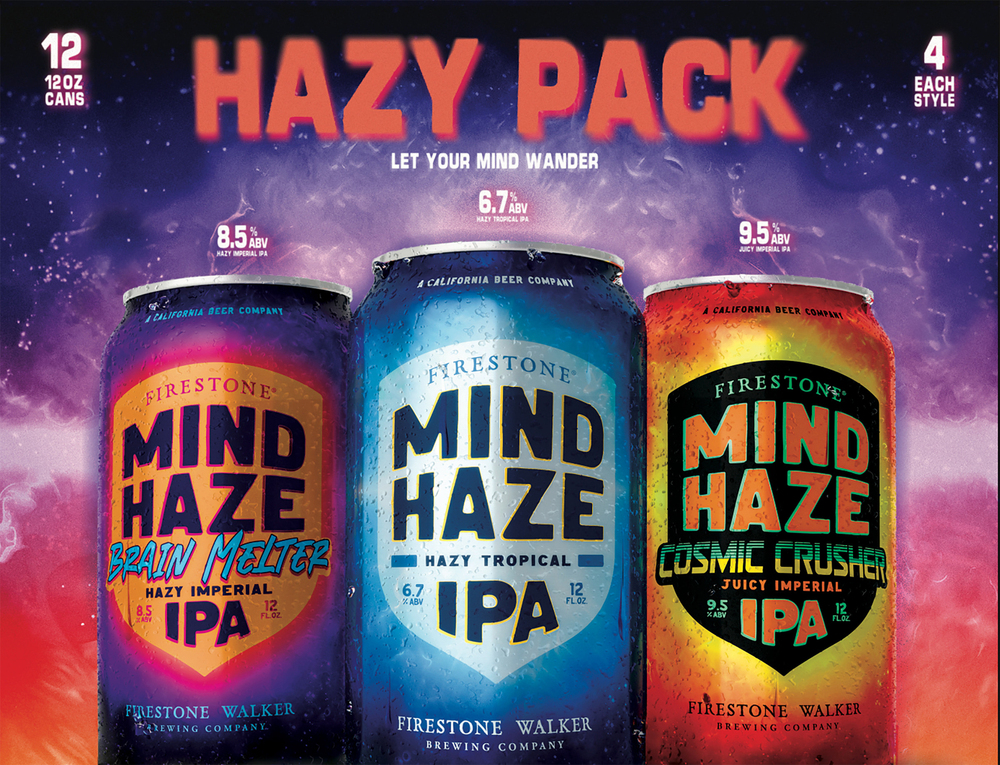 Firestone Walker Mind Haze Hazy Tropical/Brain Melter/Cosmic Crusher ...