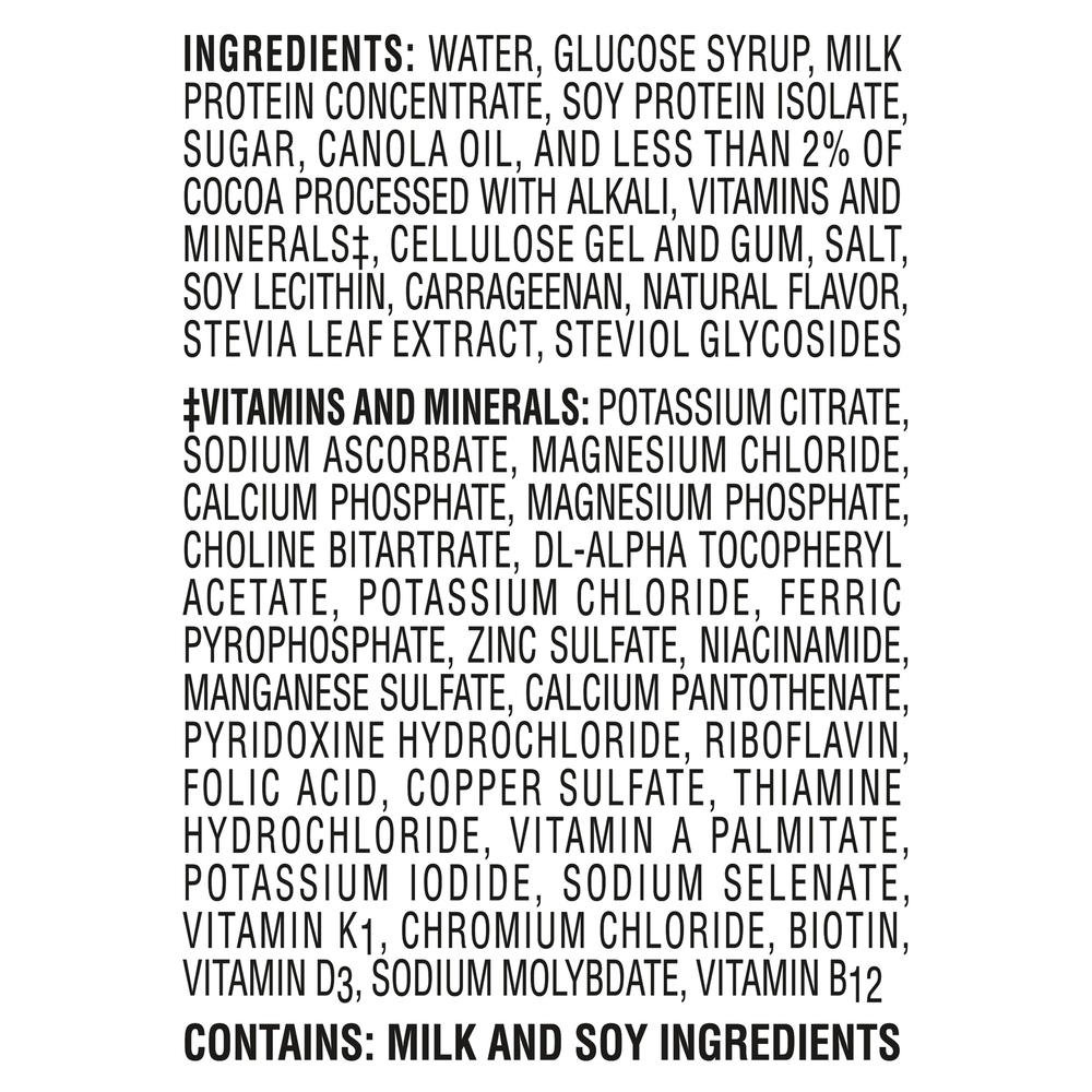 Boost Balanced Nutritional Drink, High Protein, Rich Chocolate-Ingredients