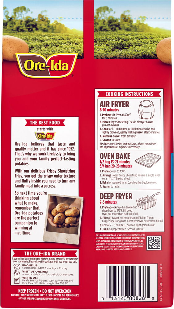 Ore-Ida Shoestrings, Crispy-Planogram-Back