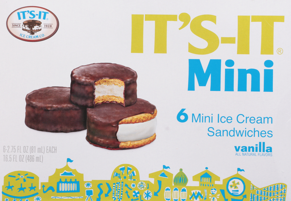 It's-It Ice Cream Sandwiches, Vanilla, Mini-Planogram-Back