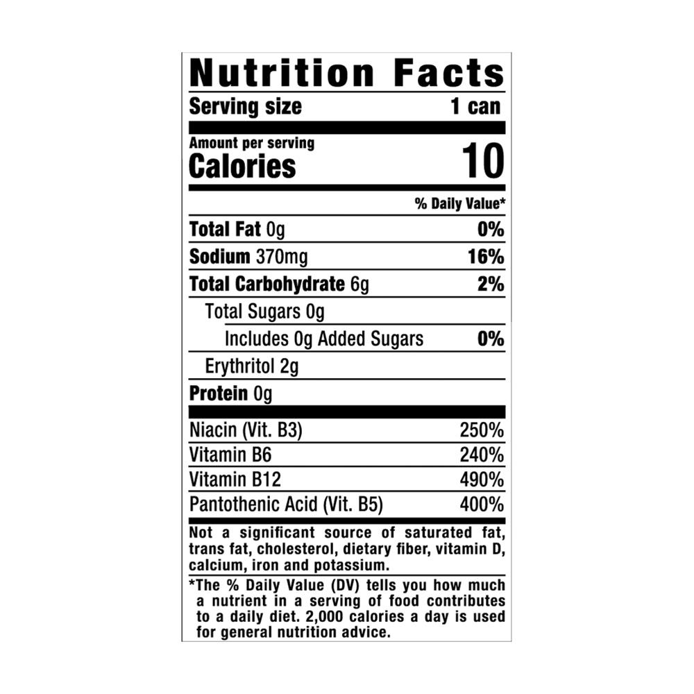 Monster Energy Drink, Zero Sugar, Ultra Fiesta Mango-Nutrition-Facts