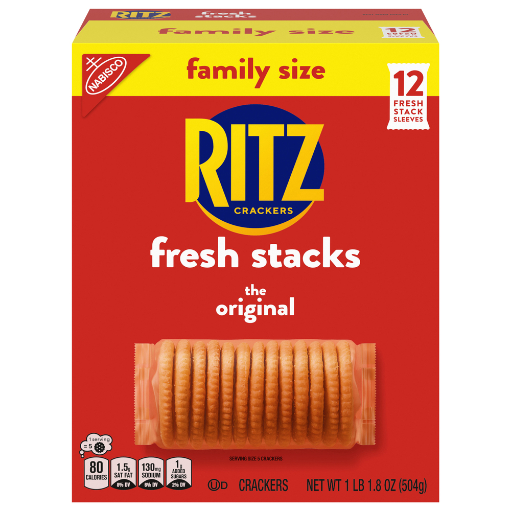 RITZ Fresh Stacks Original Crackers, Travel Snacks, Family Size, 17.8 ...