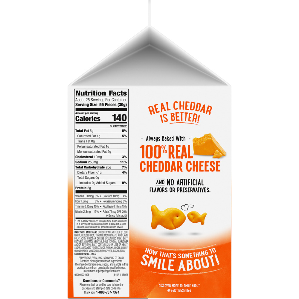 Goldfish Nutrition Label