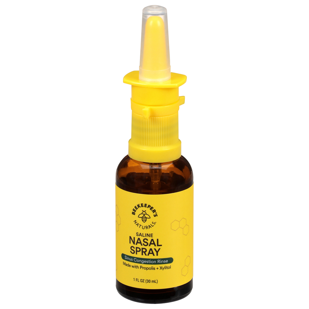 Beekeeper's Naturals Nasal Spray, Propolis-Front-Right-Elevated