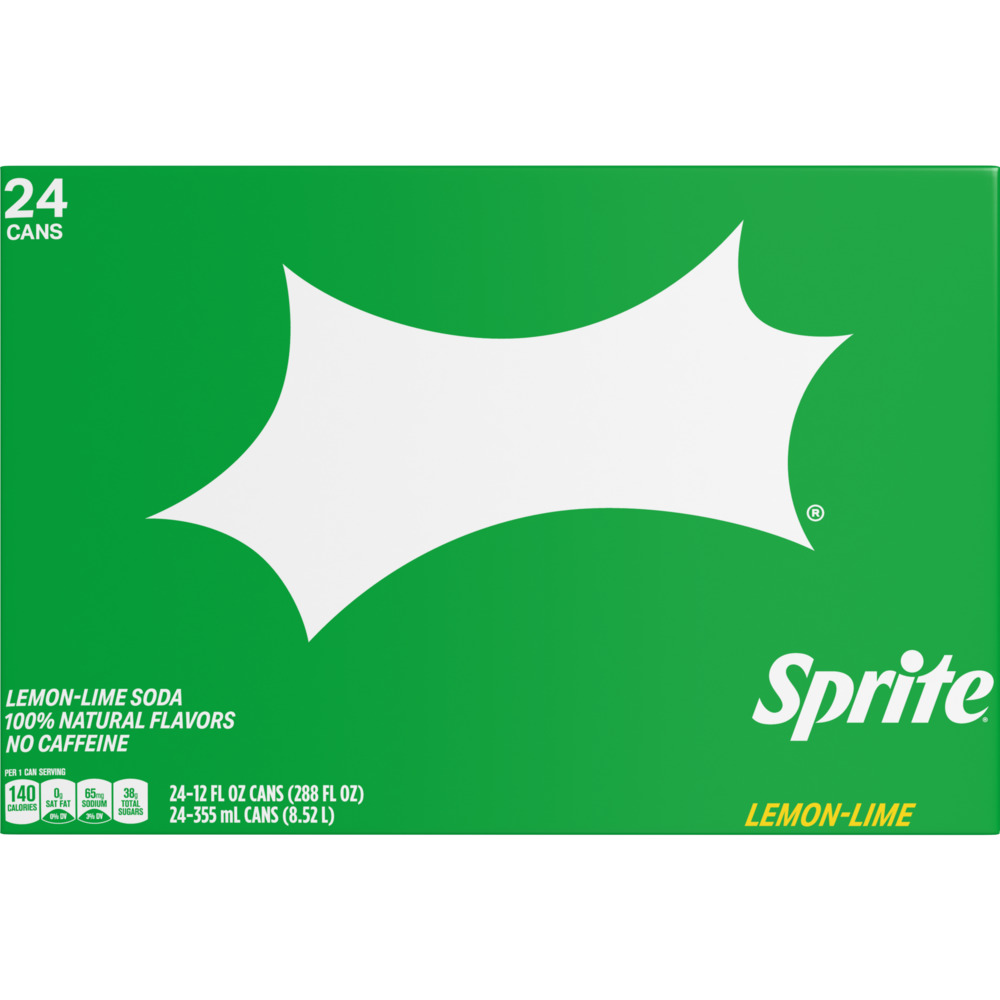 Sprite Lemon-Lime Caffeine Free Soda Soft Drink Cans-Main