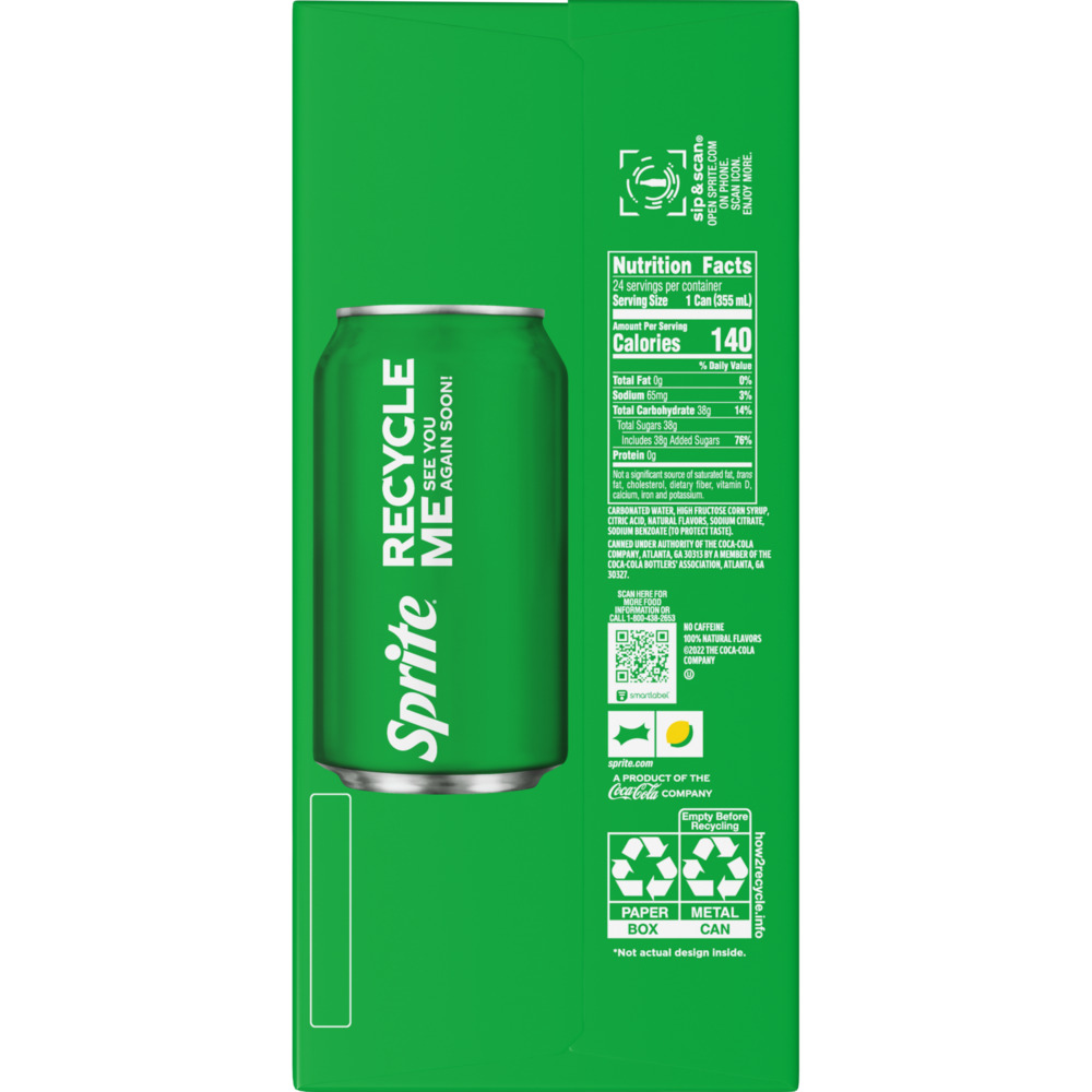 Sprite Lemon-Lime Caffeine Free Soda Soft Drink Cans-Planogram-Right