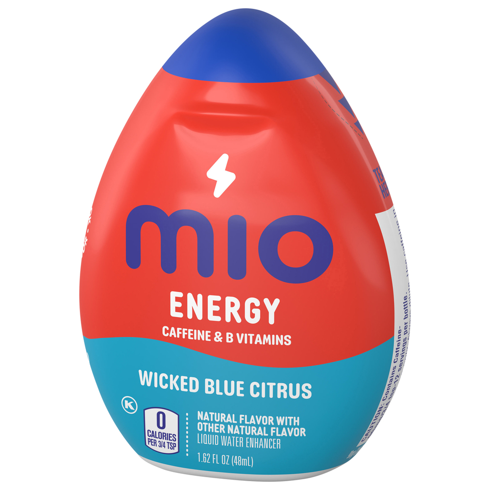 MiO Liquid Water Enhancer, Wicked Blue Citrus, Energy-Front-Right-Elevated