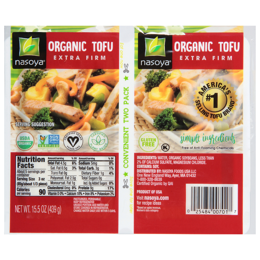Nasoya Tofu, Extra Firm, Organic, Two Pack-Main