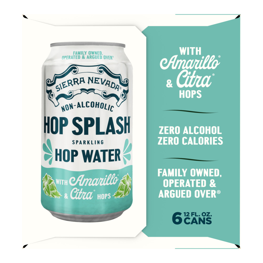 Sierra Nevada Hop Water, Hop Splash Sparkling Hop-Infused Water ...