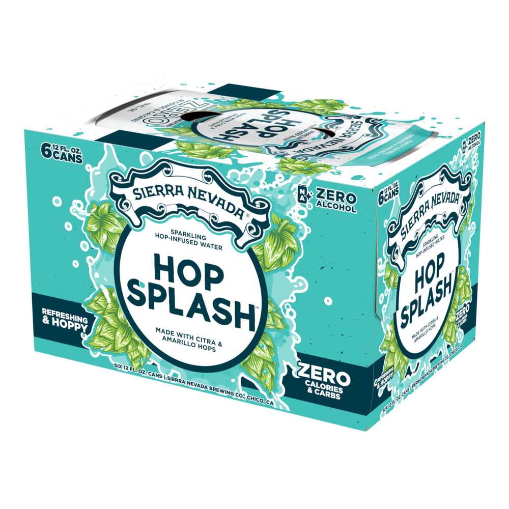 Sierra Nevada Hop Water, Hop Splash Sparkling Hop-Infused Water-Front ...