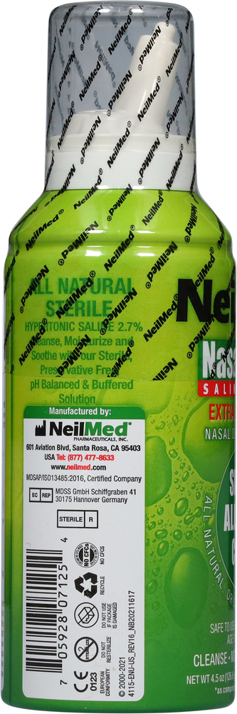 NeilMed Nasal Mist Saline Spray, Extra Strength-Planogram-Left
