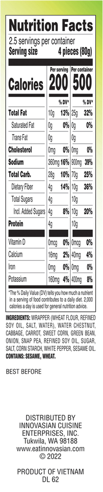 spring roll serving size