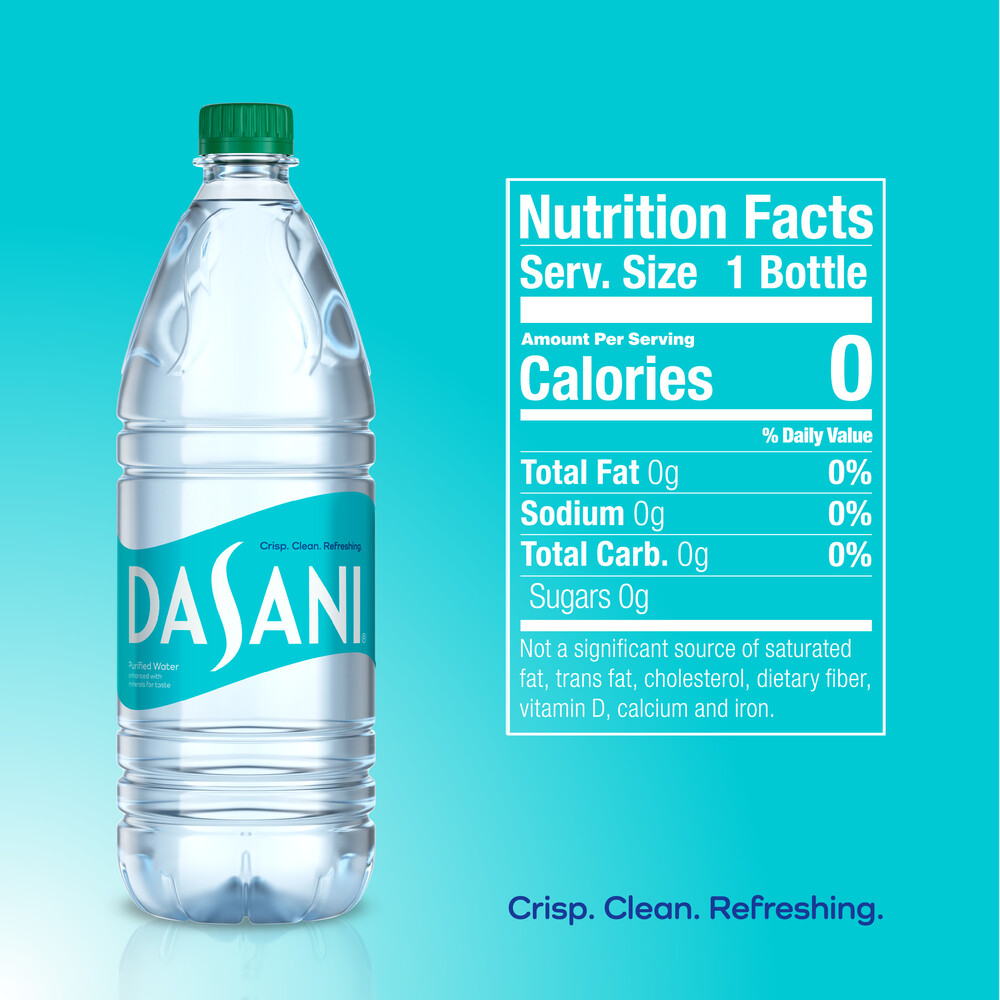 Dasani Purified Water Bottle Enhanced With Minerals-Nutrition-Facts
