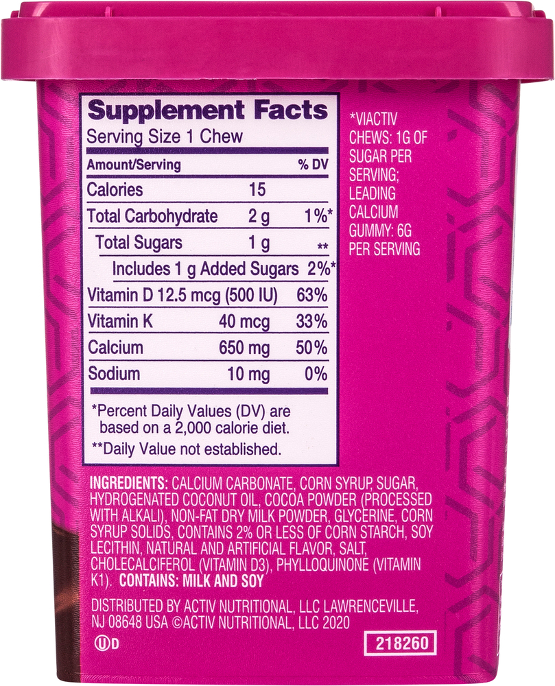 Viactiv Soft Chews, Milk Chocolate, Calcium + Bone Strengthening ...