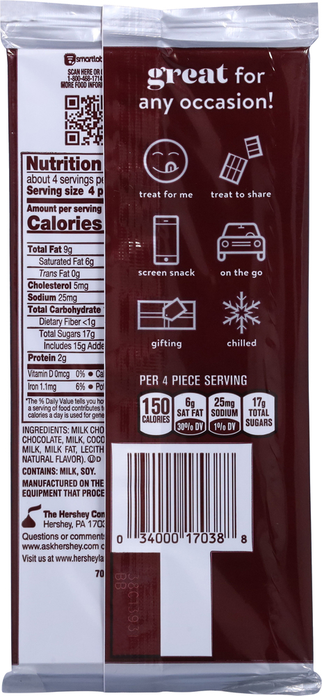 Hershey's XL Milk Chocolate-Planogram-Back