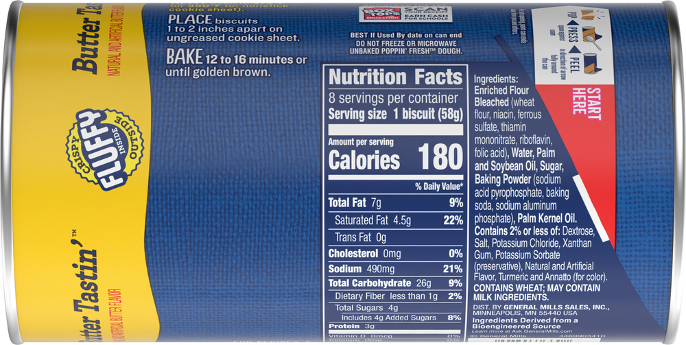 Pillsbury Grands! Biscuits, Butter Tastin, Southern Homestyle-Planogram ...
