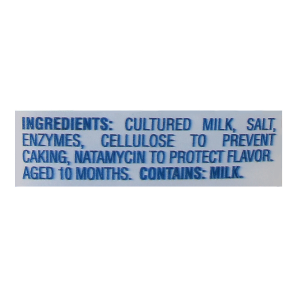 Polly-O Cheese, Grated, Parmesan-Ingredients