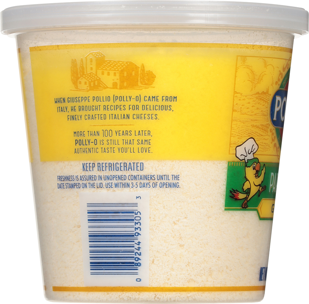 Polly-O Cheese, Grated, Parmesan-Planogram-Left