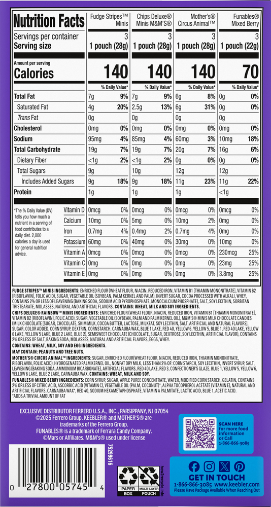 Ferrara Treat Mix, Assorted, 12 Pack-Planogram-Left