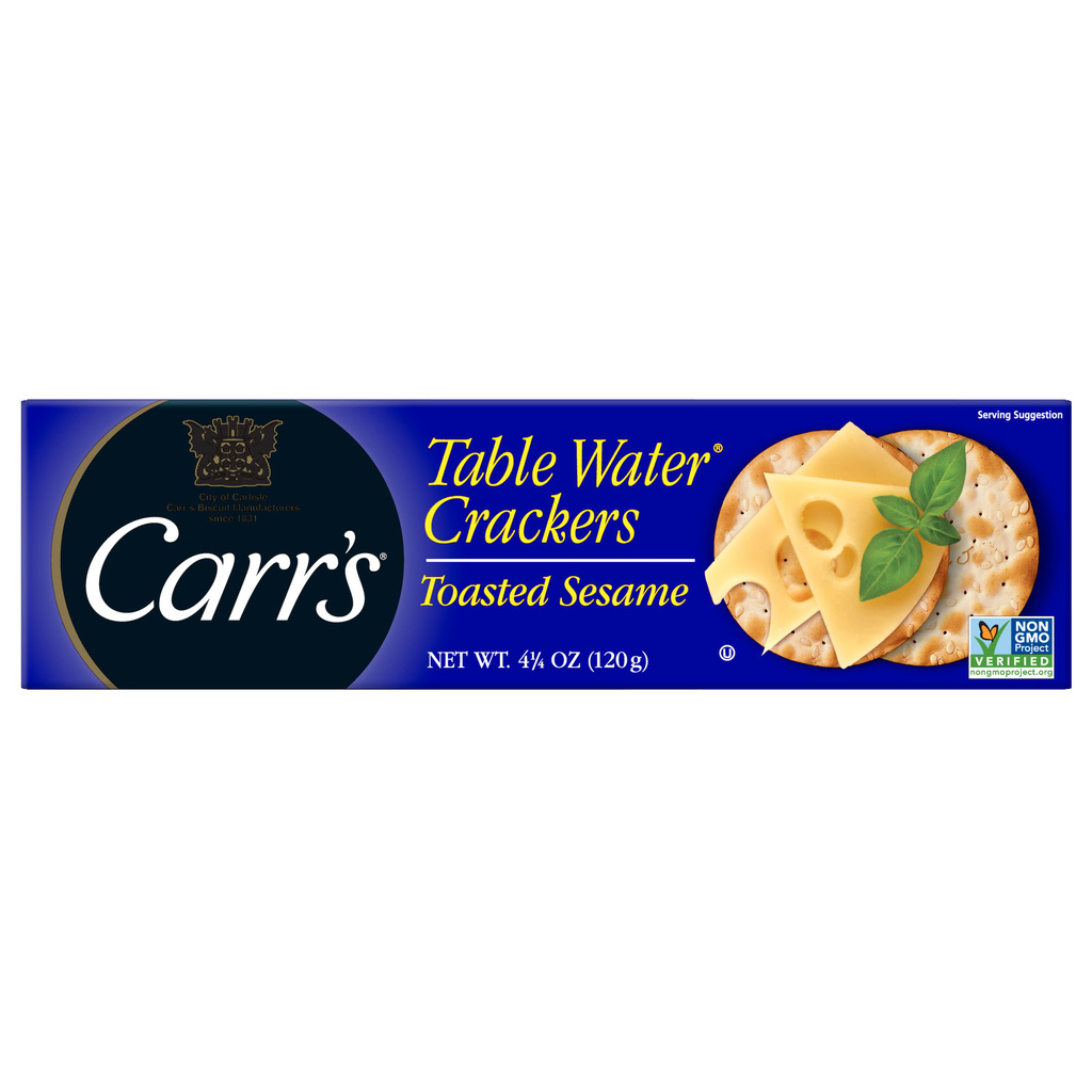 Carr's Table Water Crackers, Toasted Sesame-Hero