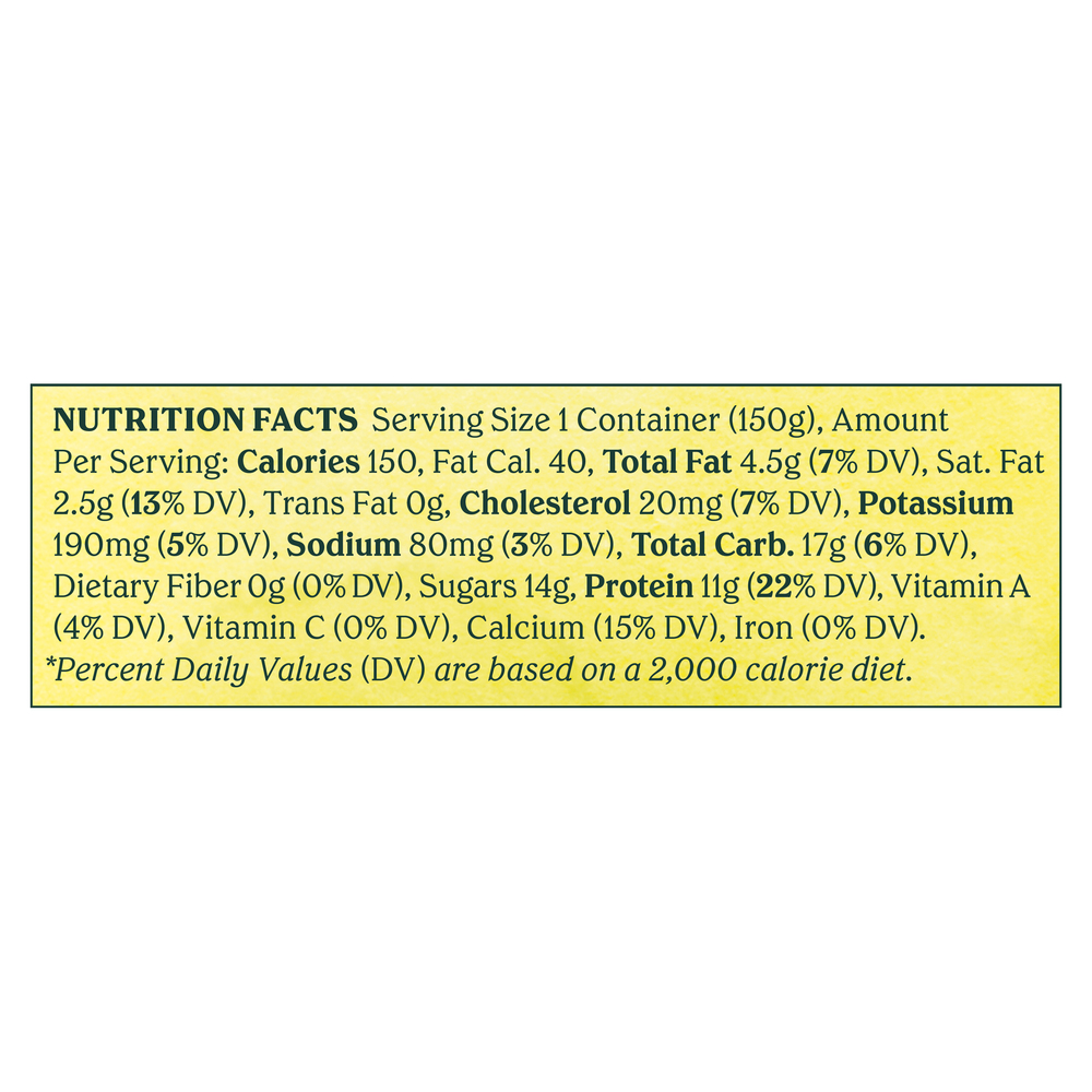 Chobani Yogurt, Greek, Lemon & Cream, Blended-Nutrition-Facts