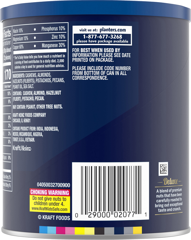Planters Mixed Nuts, Deluxe-Planogram-Back