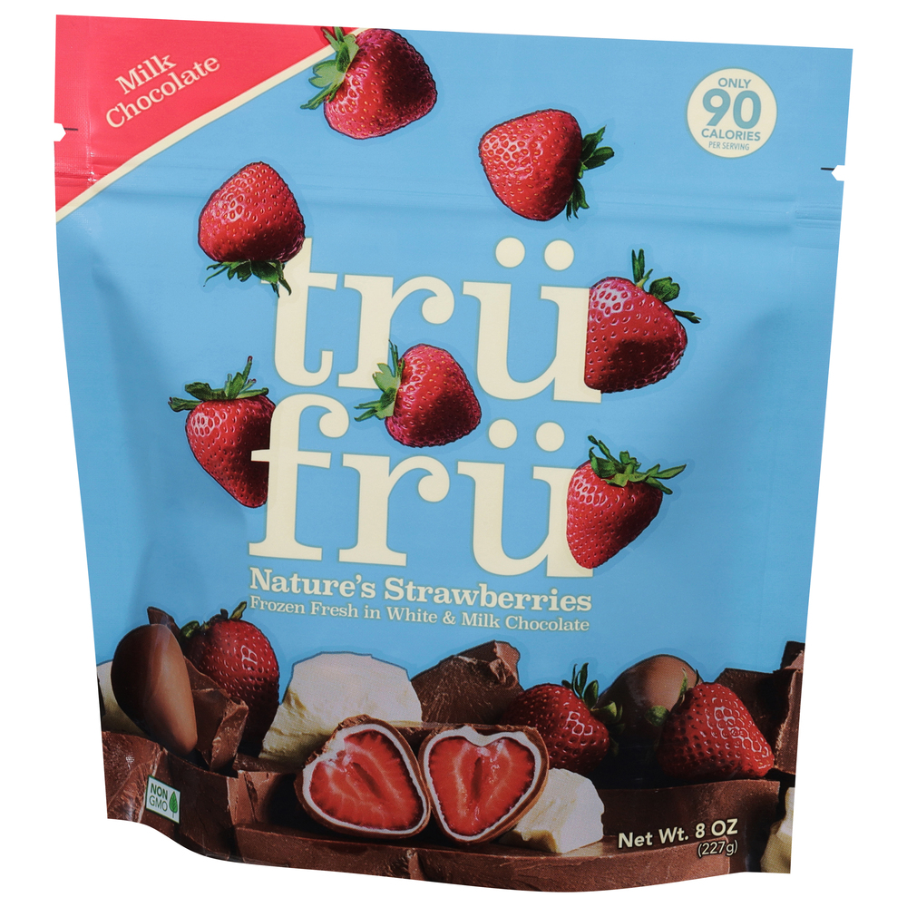Tru Fru Nature's Strawberries, Milk Chocolate-Front-Right-Elevated