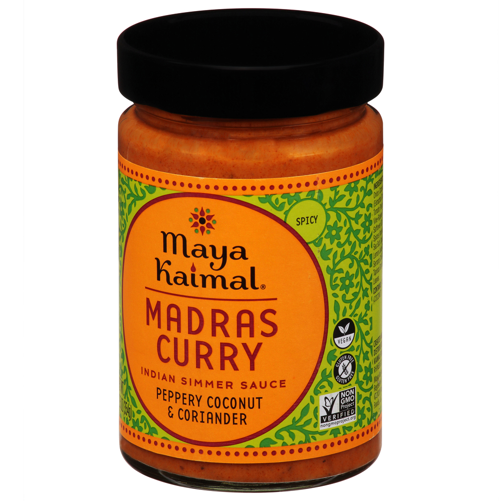 Maya Kaimal Indian Simmer Sauce, Madras Curry, Spicy-Front-Right-Elevated