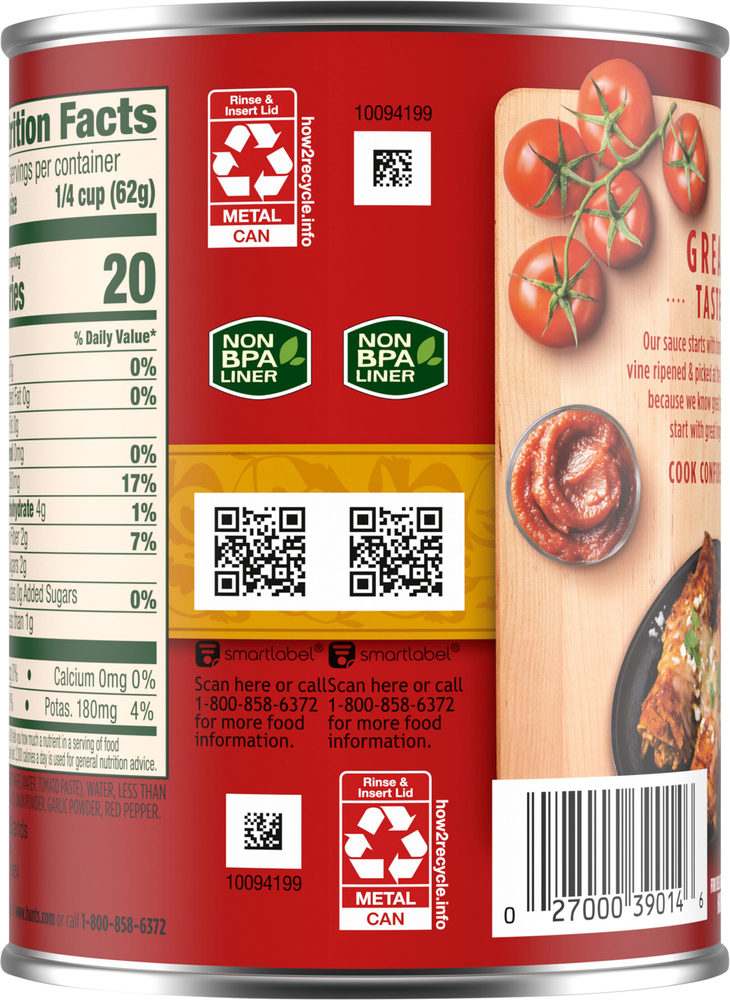 hunt's tomato sauce sizes