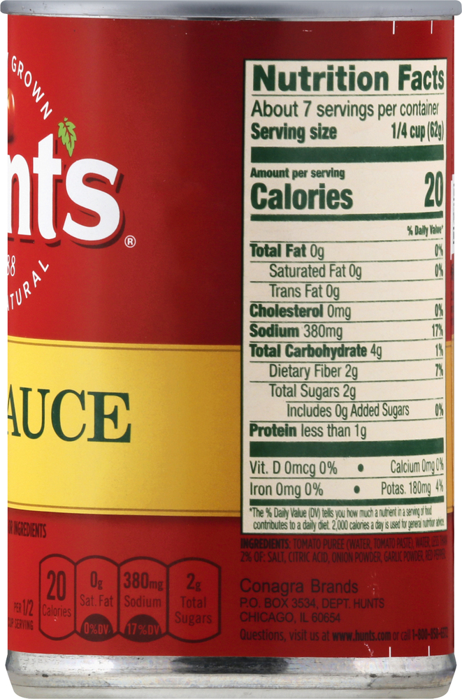 hunt's tomato sauce sizes