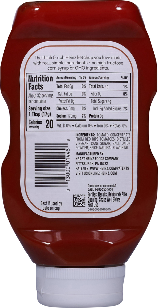 Heinz Simply Tomato Ketchup-Planogram-Back