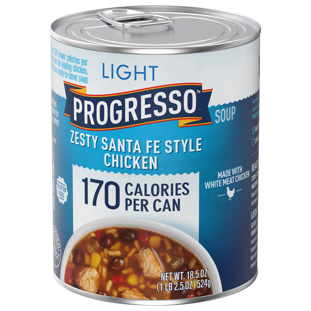 Progresso Soup, Chicken, Zesty Santa Fe Style, Light-Front-Right-Elevated