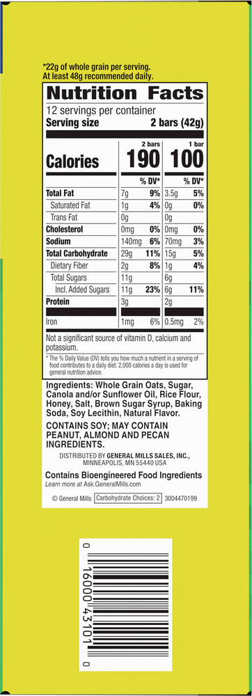 Nature Valley Crunchy Oats 'N Honey Granola Bars-Planogram-Right
