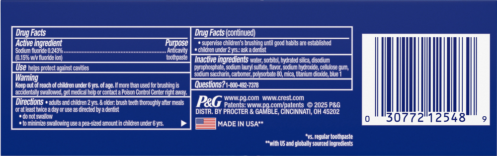 crest toothpaste instructions