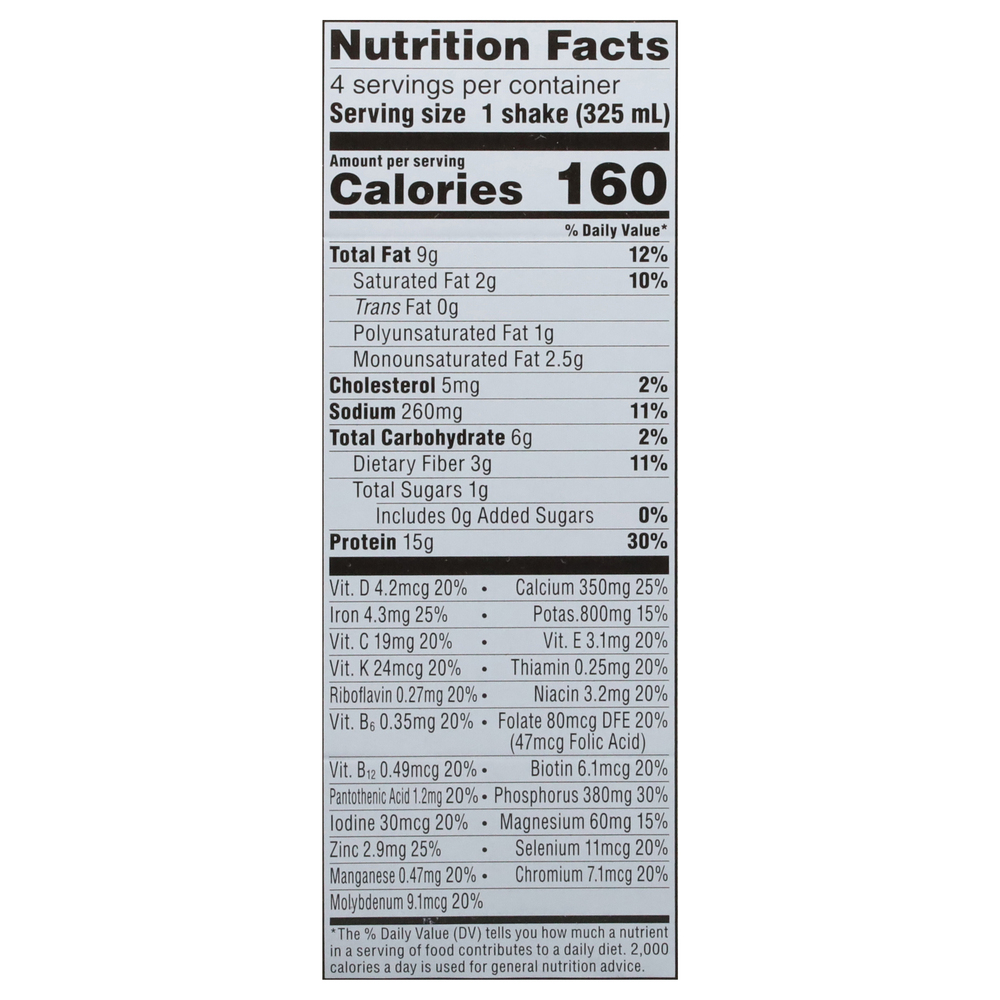 Atkins Protein Shake, Dark Chocolate Royale-Nutrition-Facts
